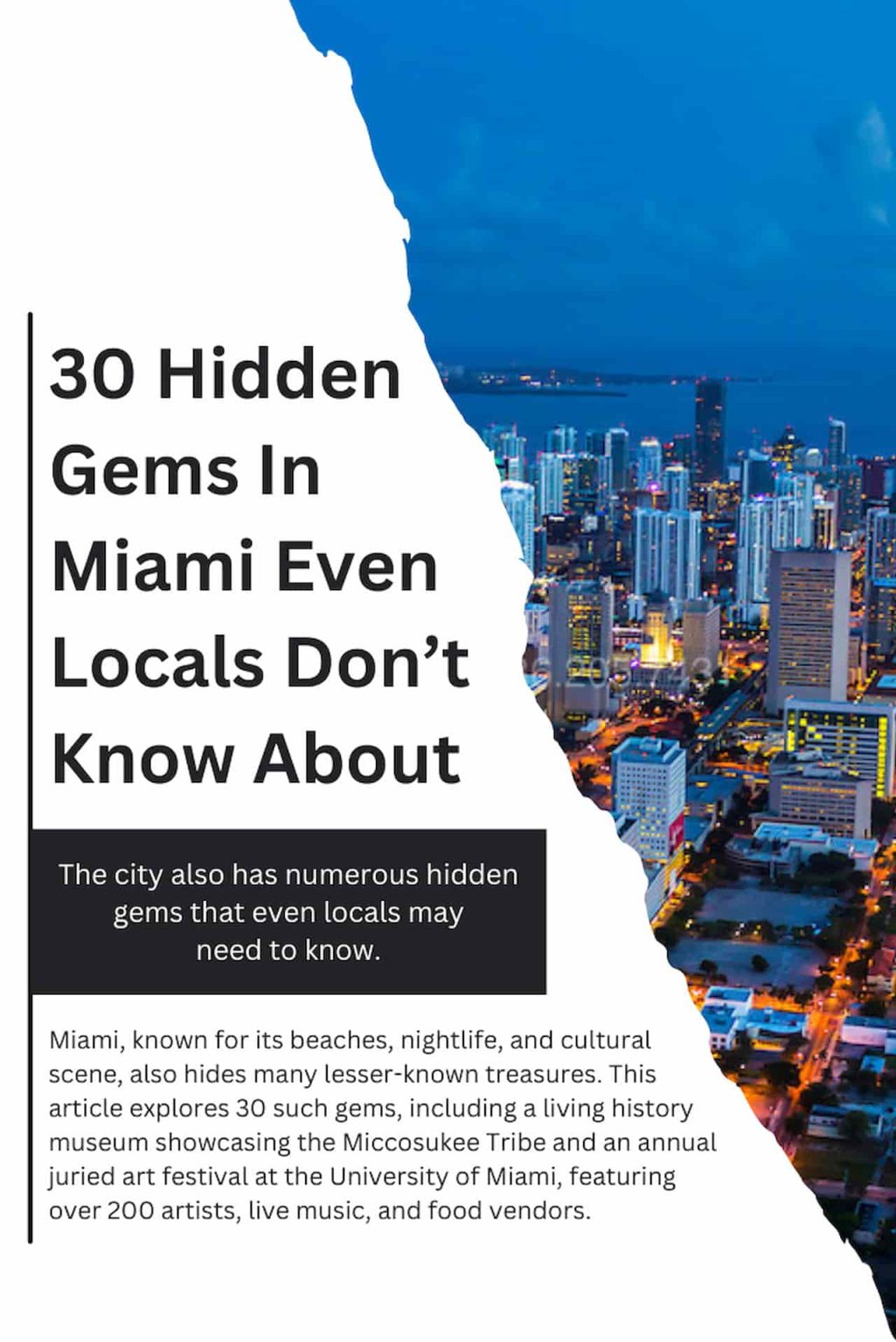 30 Hidden Gems In Miami Even Locals Don’t Know About - Travel Halfway