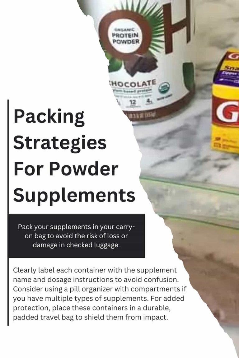 How To Pack Powder Supplements For Travel - Travel Halfway